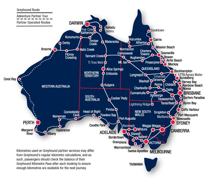 Map of the popular routes traveling around Australia - ISAVETRAVELS